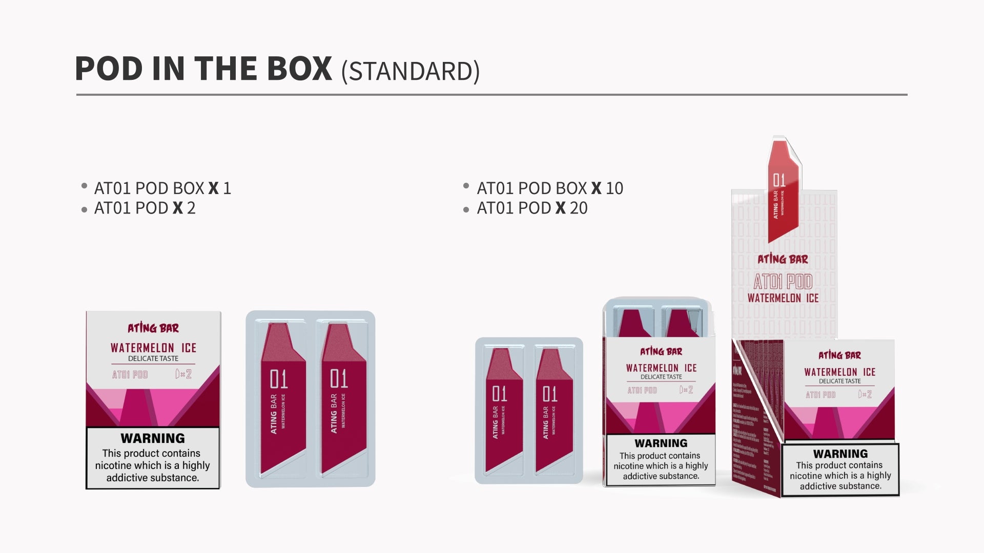 Atingbar AT01 Closed Vape Pod Kit: Unique Fashion Design for Stylish Vaping